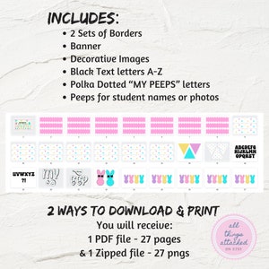 April Bulletin Board Kit | Peeps Bulletin Board | Easter Bulletin Board | Easter Classroom Door ...