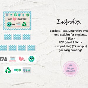 Earth Day Bulletin Board Kit | Printable Motivational Recycling ...