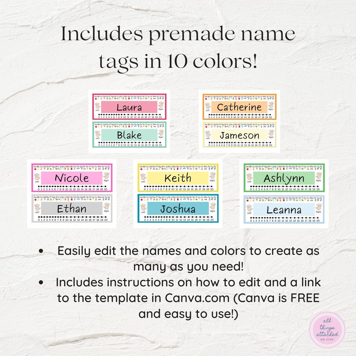 Students Desk Plates | Printable Student Name Cards | Editable Student ...