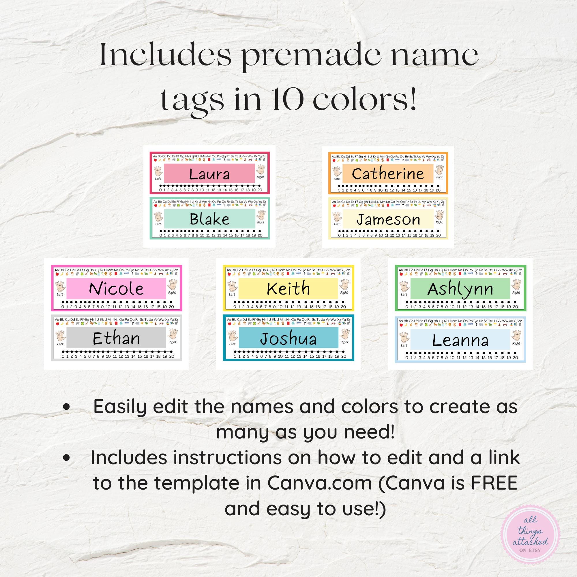 Students Desk Plates | Printable Student Name Cards | Editable Student ...