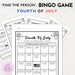 4th of July Games | Printable Fourth of July Bingo | Party Game ...