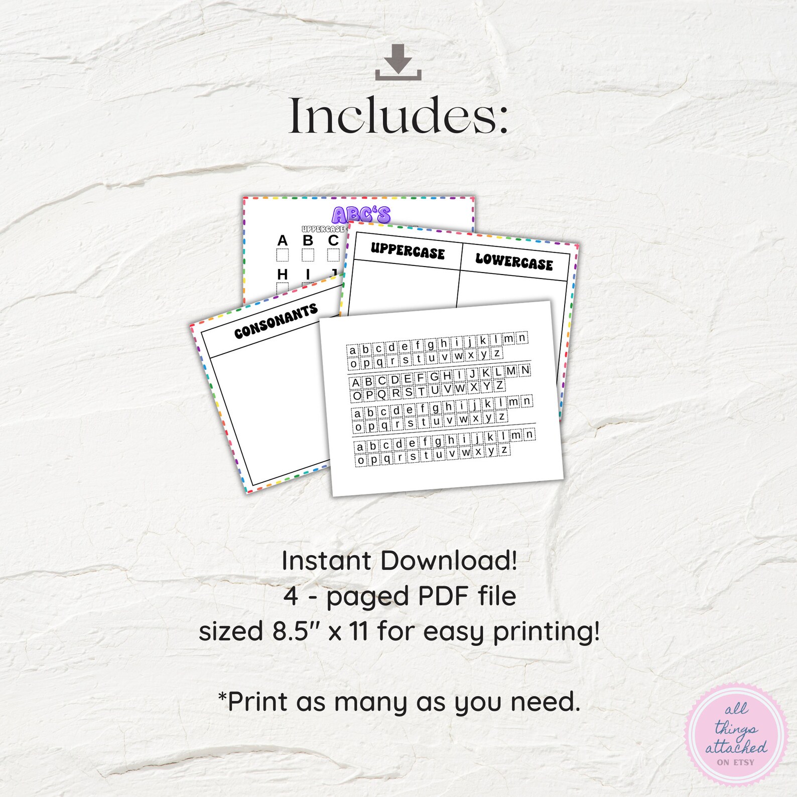 Alphabet Letter Sorting Activity | Printable Preschool Alphabet Game ...