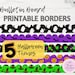 Halloween Bulletin Board | Printable Borders | Halloween Themed Colors ...