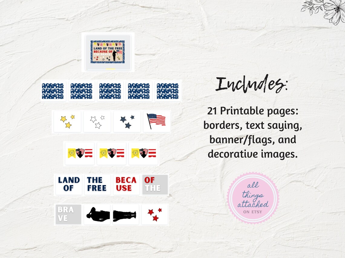 Veterans Day Bulletin Board Idea | Printable Bulletin Board Kit | Land ...