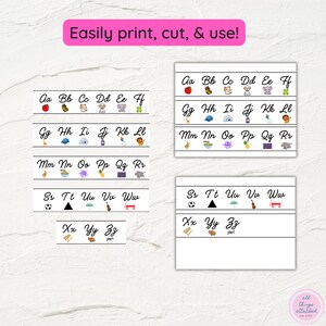 Cursive Alphabet Printout | Cursive Letter Wall Poster A-Z | Homeschool ...