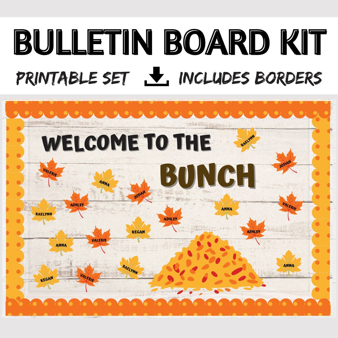 Fall Themed Bulletin Board Set Printable Back to School - Etsy