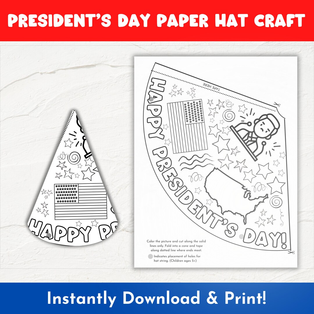 Printable President's Day Activity | President's Day Hat Craft ...