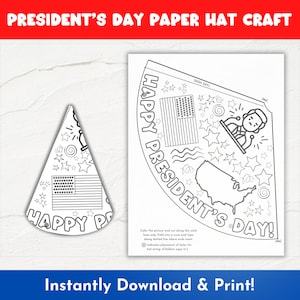 Printable President's Day Activity | President's Day Hat Craft ...