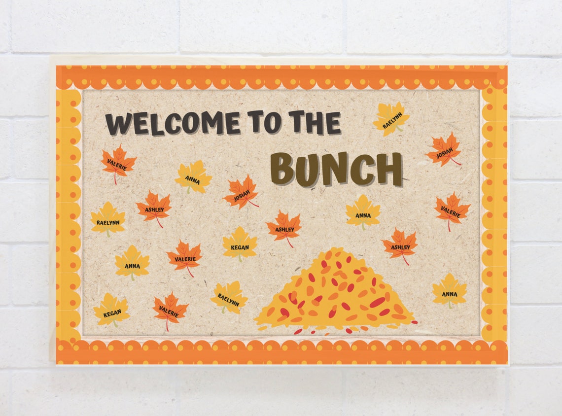 Fall Themed Bulletin Board Set Printable Back to School Board Kit ...