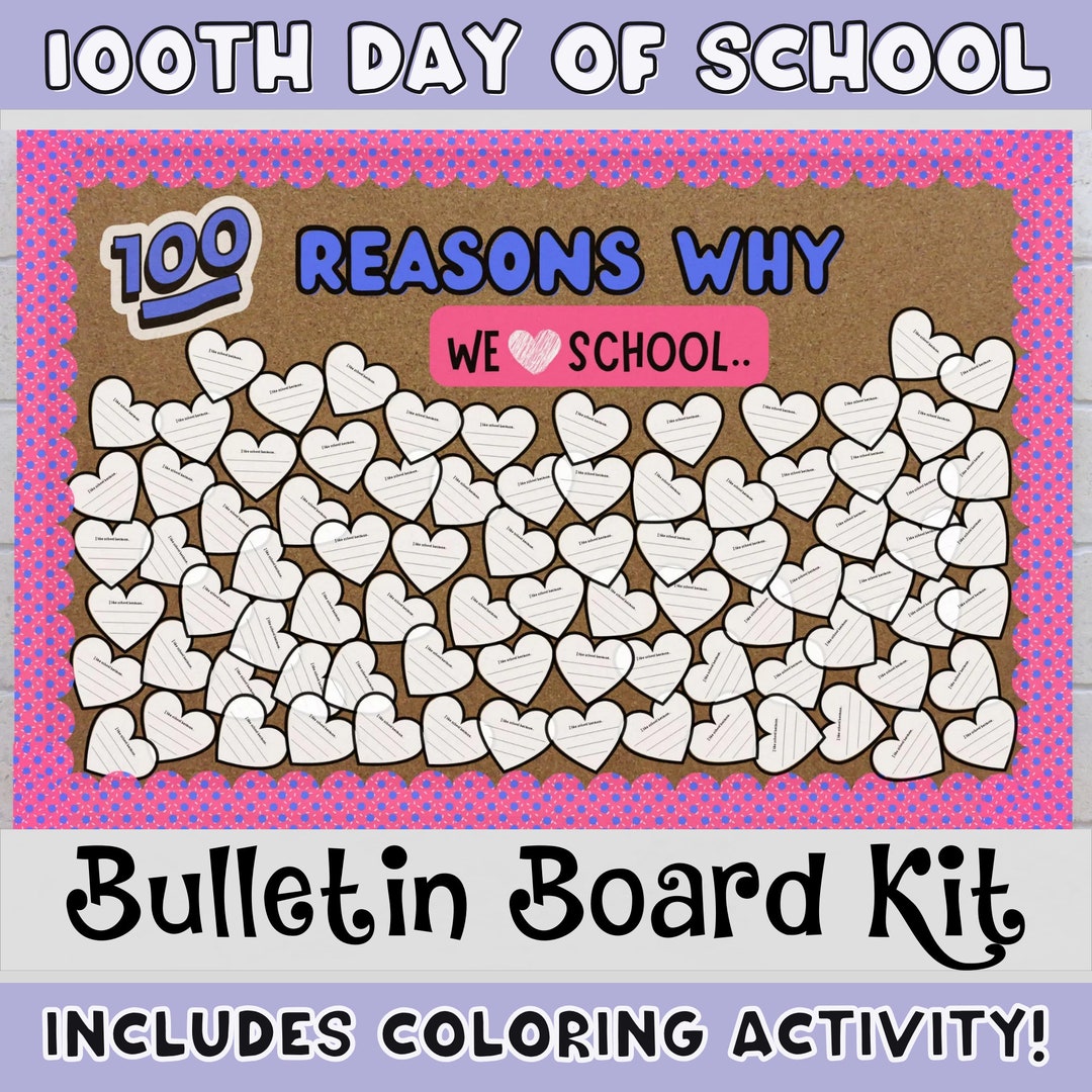 100th Day of School Bulletin Board | Printable 100th Day Bulletin Board ...