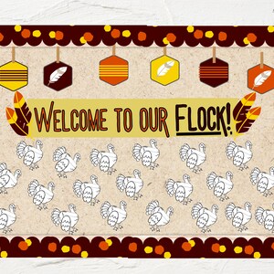 Thanksgiving Themed Bulletin Board Kit | Printable November Board ...