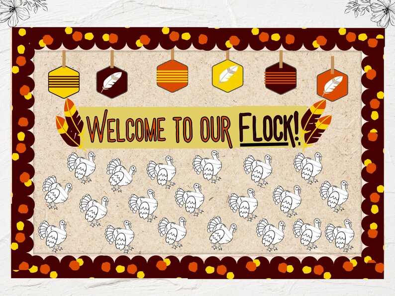 Thanksgiving Themed Bulletin Board Kit | Printable November Board ...