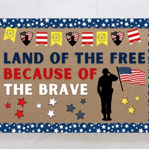 Veterans Day Bulletin Board Idea | Printable Bulletin Board Kit | Land ...