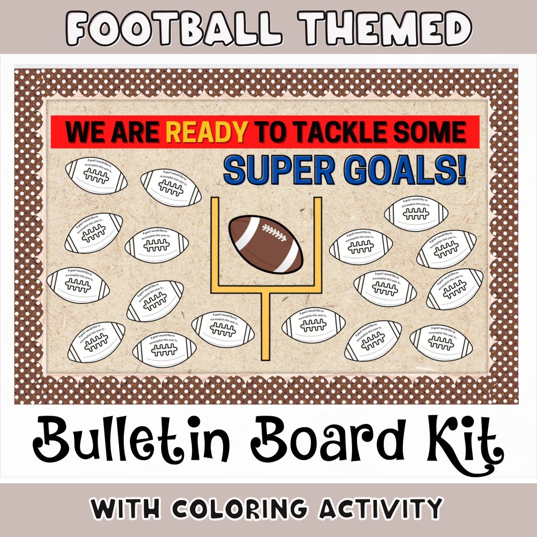 Football Bulletin Board Set | Printable Bulletin Board Kit for Football ...