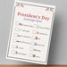 President's Day Scavenger Hunt | Printable President's Day Activity for ...