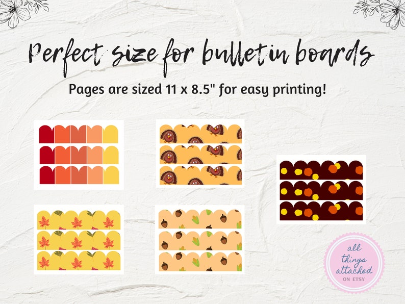 Fall Bulletin Board | Printable Fall Bulletin Borders | Thanksgiving ...