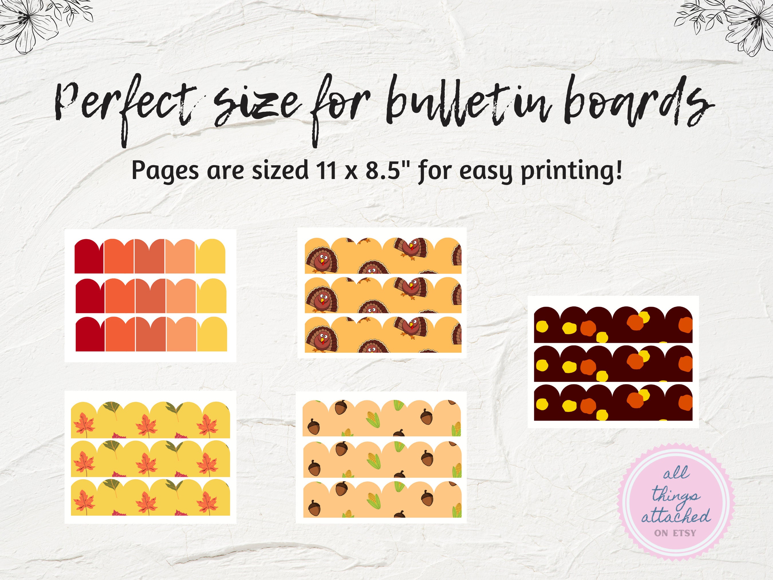 Fall Bulletin Board | Printable Fall Bulletin Borders | Thanksgiving ...