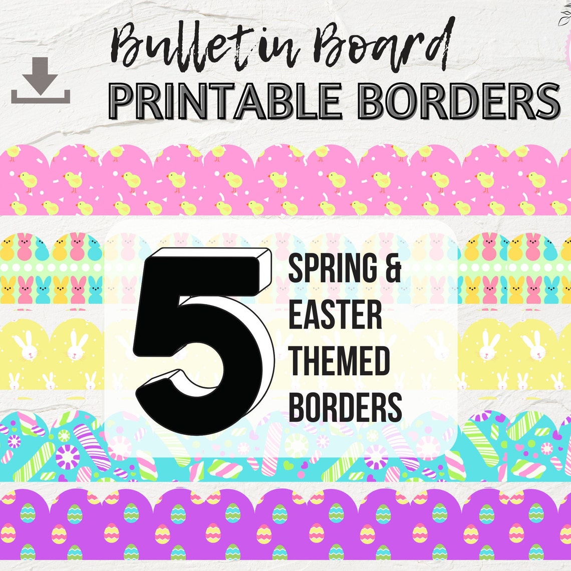 Easter Bulletin Board Borders | Printable Bulletin Board Trim | Easter ...