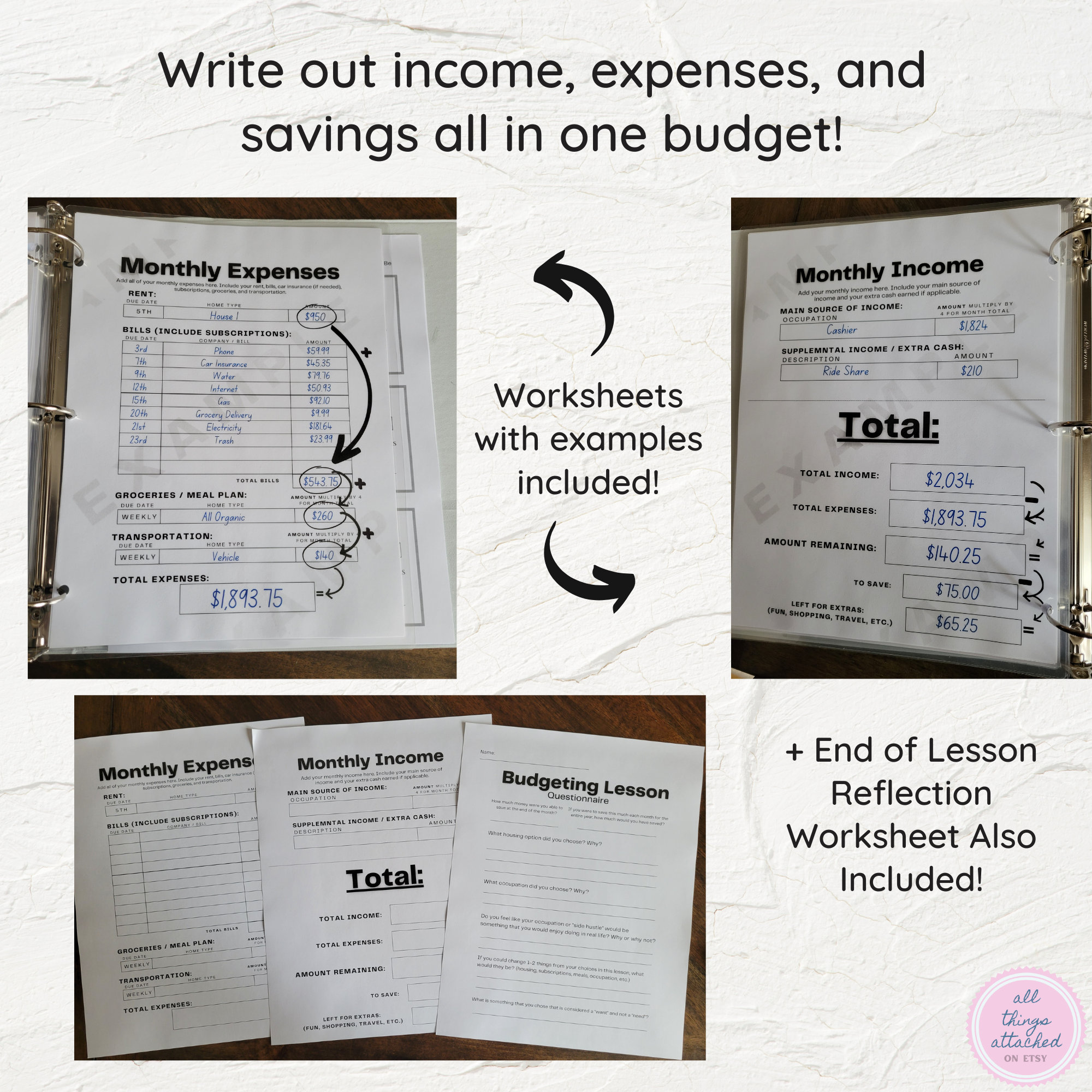 Financial Literacy Game for Kids Printable Budgeting Activity Learn ...