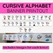 Cursive Alphabet Printout | Cursive Letter Wall Poster A-Z | Homeschool ...