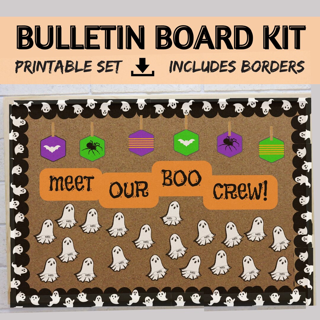 Halloween Bulletin Board Meet Our Boo Crew Student Ghost - Etsy