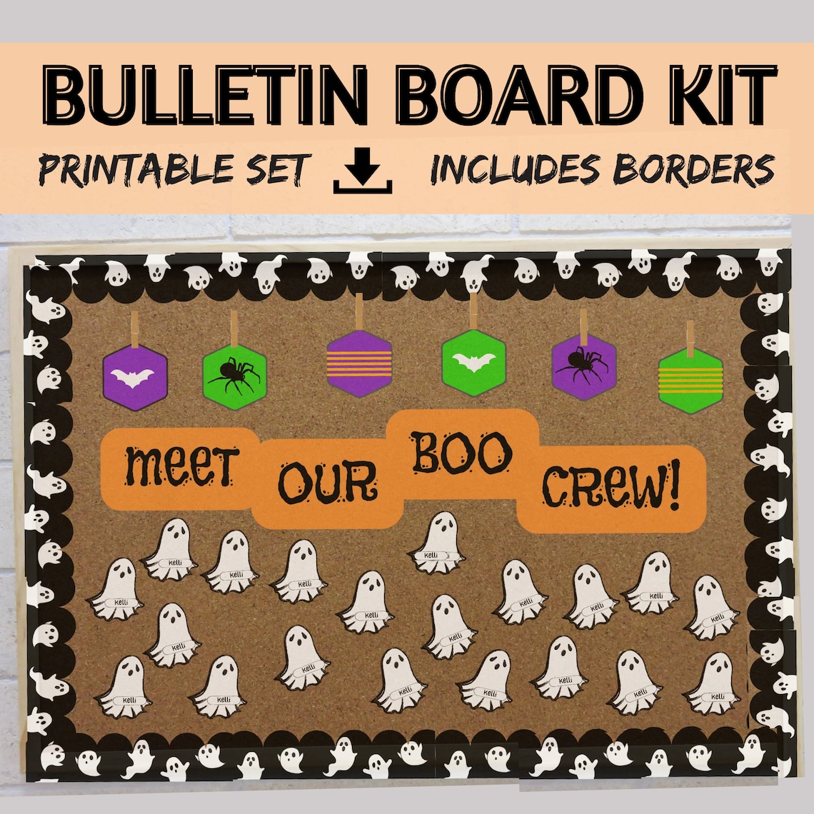Halloween Bulletin Board Meet Our Boo Crew Student Ghost - Etsy