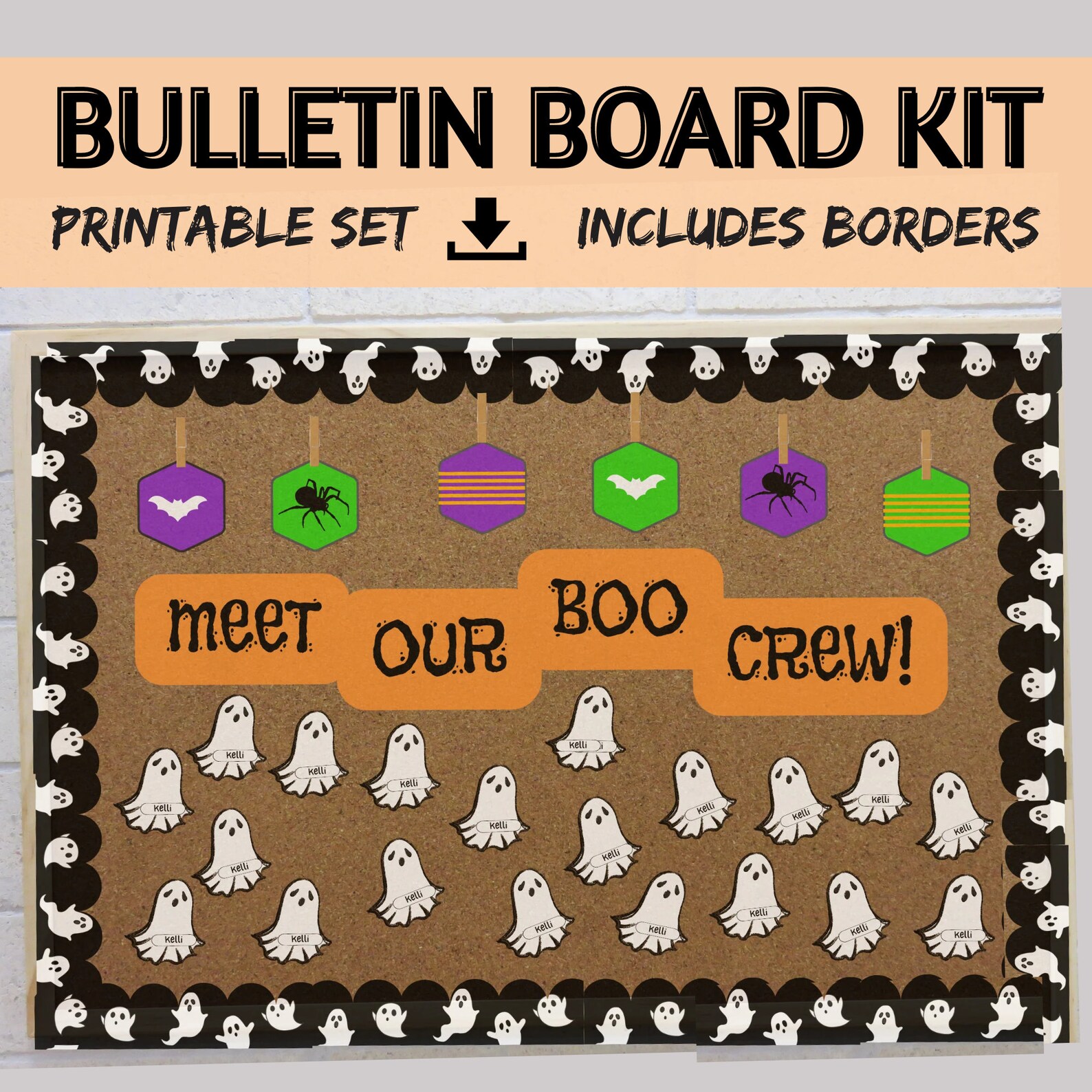 Halloween Bulletin Board Meet Our Boo Crew Student Ghost - Etsy
