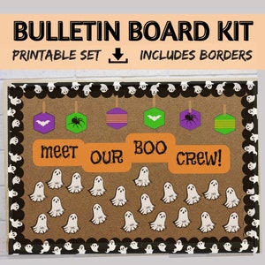 Halloween Bulletin Board Meet Our Boo Crew Student Ghost - Etsy