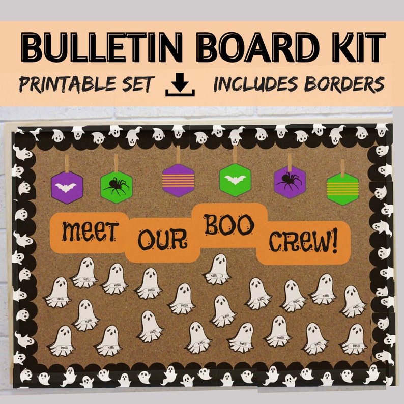Halloween Bulletin Board Meet Our Boo Crew Student Ghost - Etsy