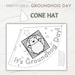 Groundhog Day Activity | Printable Party Hat Craft | Kid's Groundhog ...