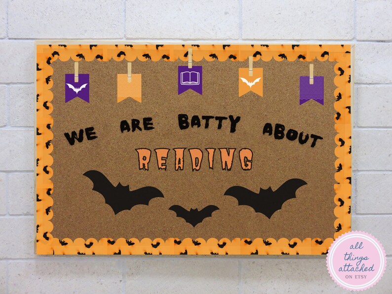 Halloween Themed Bulletin Board Set | Printable October Board Kit | We ...