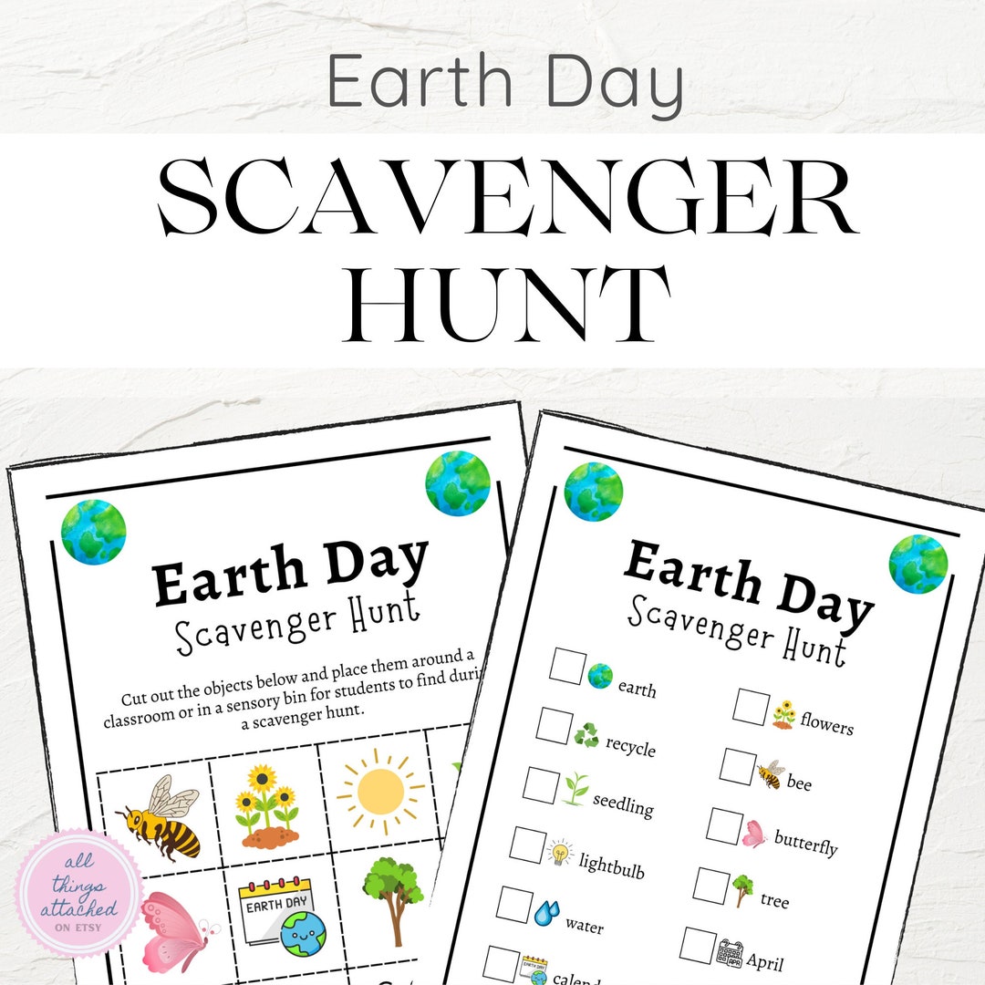 Earth Day Scavenger Hunt | Printable Earth Day Activity for Kids ...