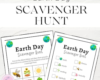 Earth Day Scavenger Hunt Printable | Earth Day Kids Activity Sheet ...