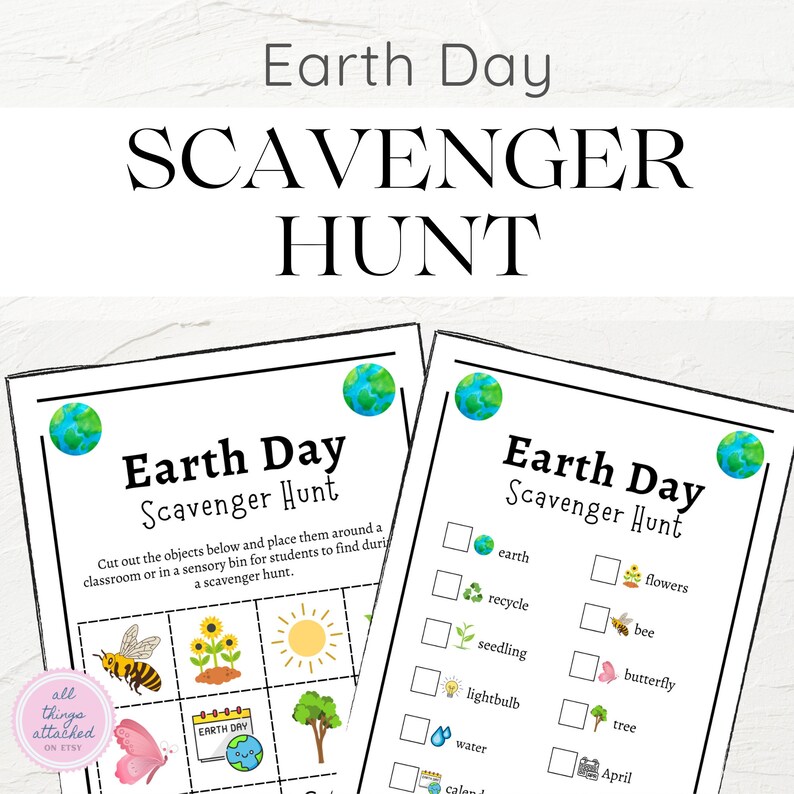 Earth Day Scavenger Hunt | Printable Earth Day Activity for Kids ...