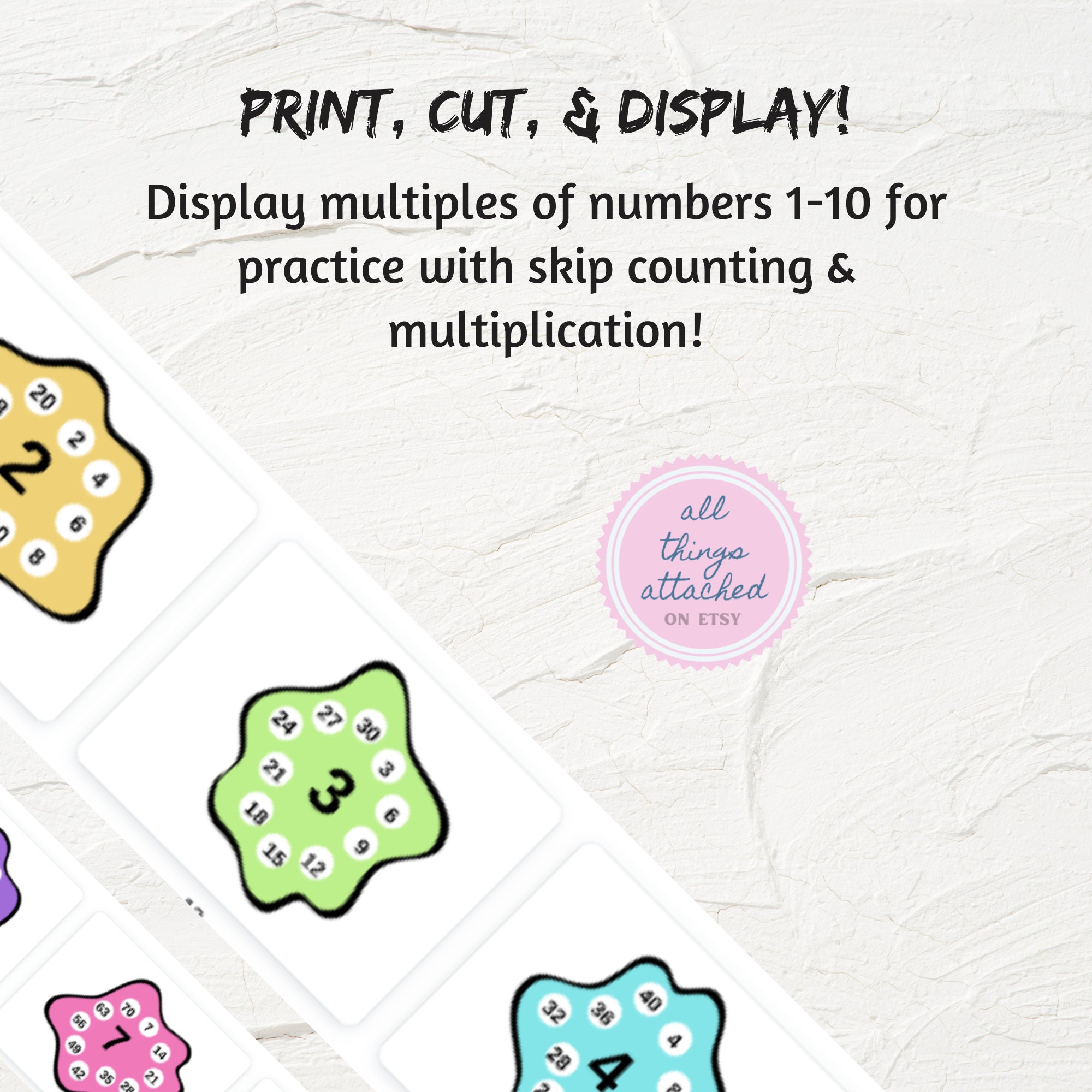 Multiplication Board | Math Bulletin Board Kit Printable | Skip ...