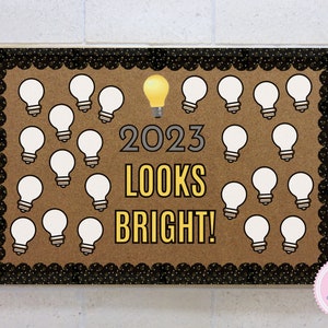 This Year Looks Bright | New Year Bulletin Board | Printable January ...