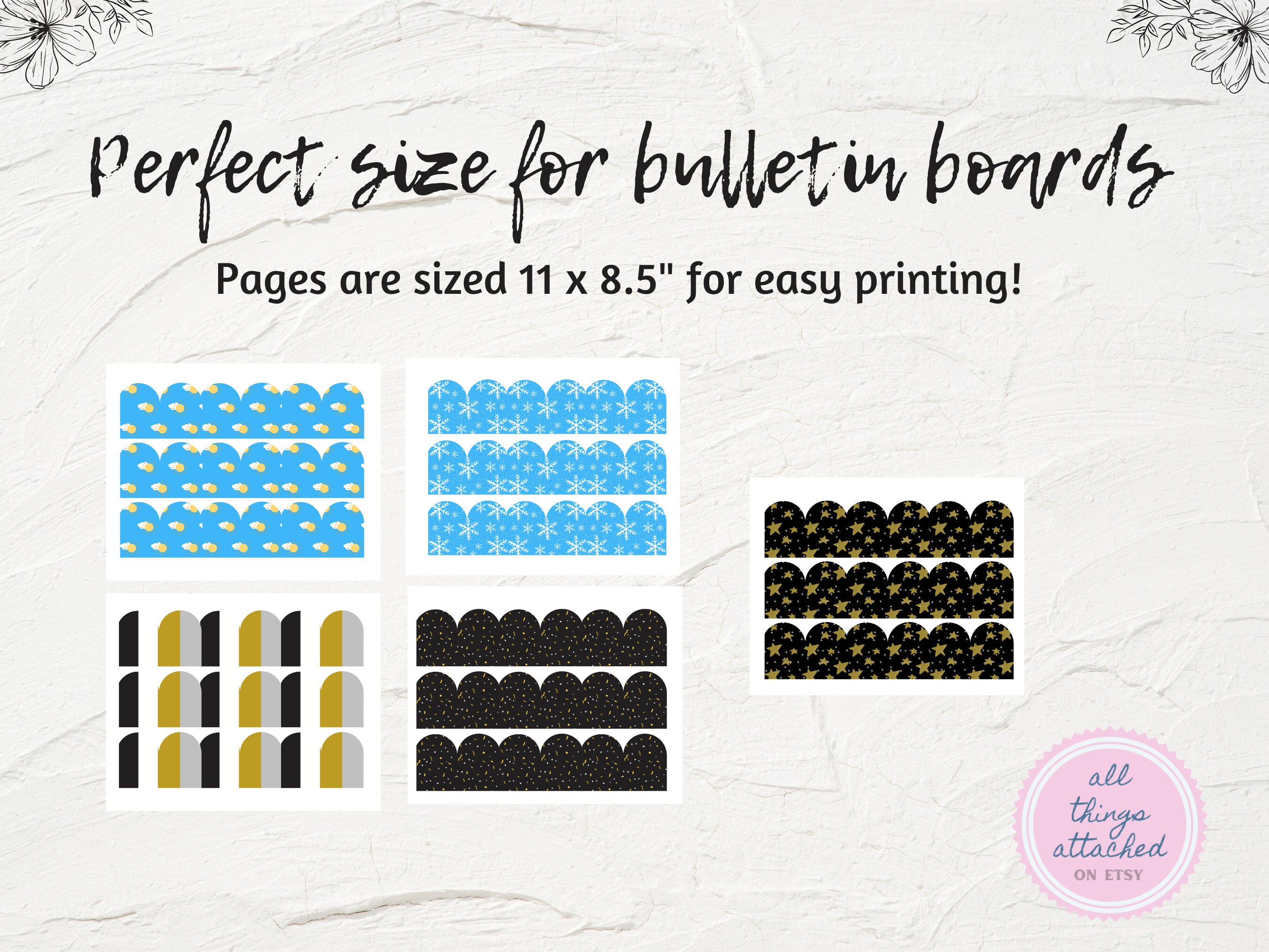 New Years Printable Borders | January Bulletin Board Borders ...