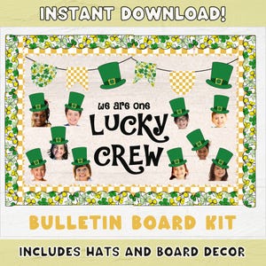 St Patrick's Day Bulletin Board Kit | Printable Bulletin Board Decor ...