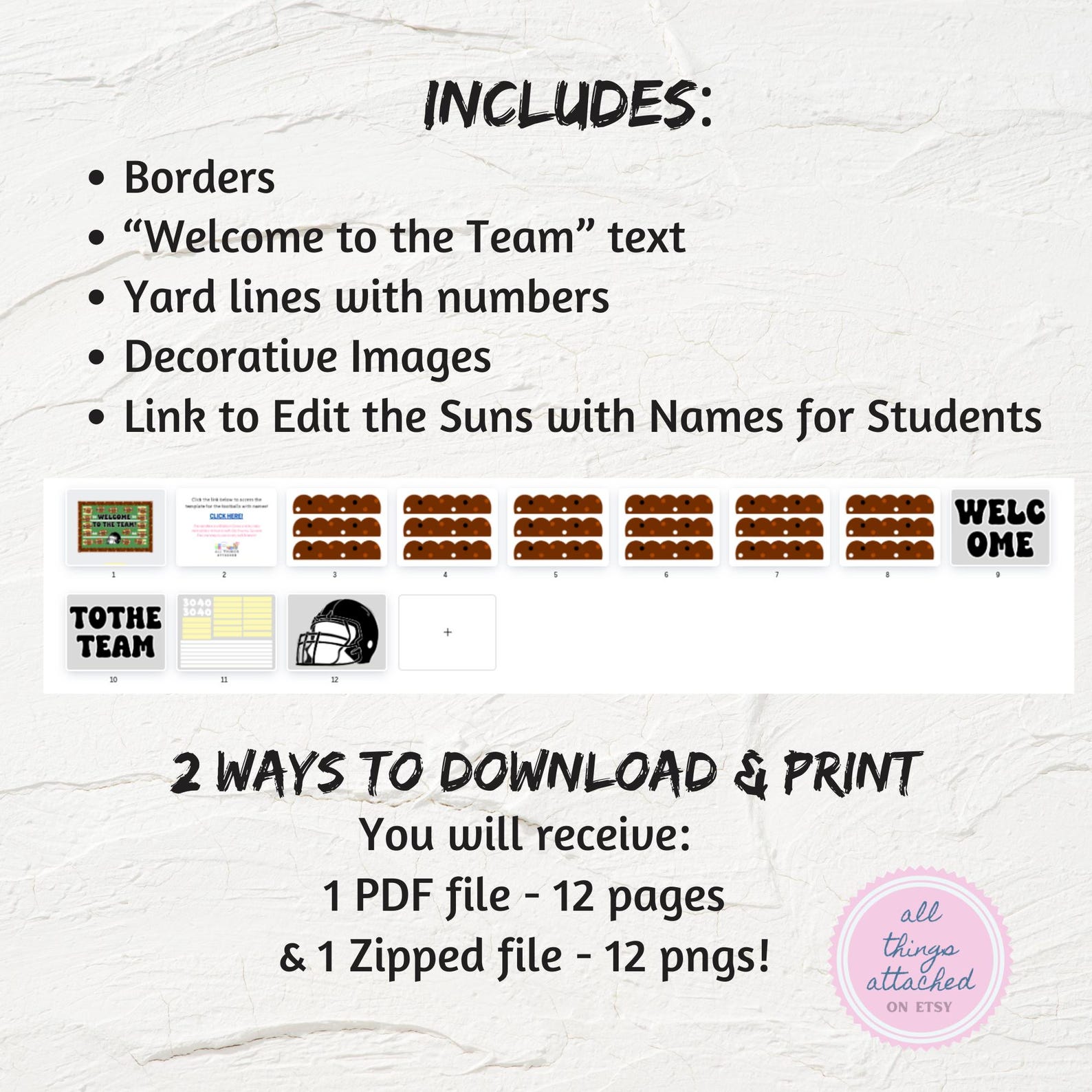 Back to School Football Bulletin Board Set | Printable Fall Bulletin ...