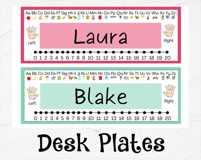 Editable Desk Name Tags for Classroom, Student Name Tags for School ...