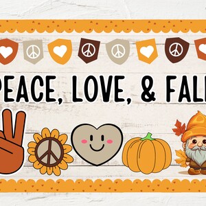 Fall Pumpkin Themed Bulletin Board Set | Printable Boho Fall Classroom ...