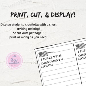 Constitution Bulletin Board Idea | Printable Bill of Rights Bulletin ...