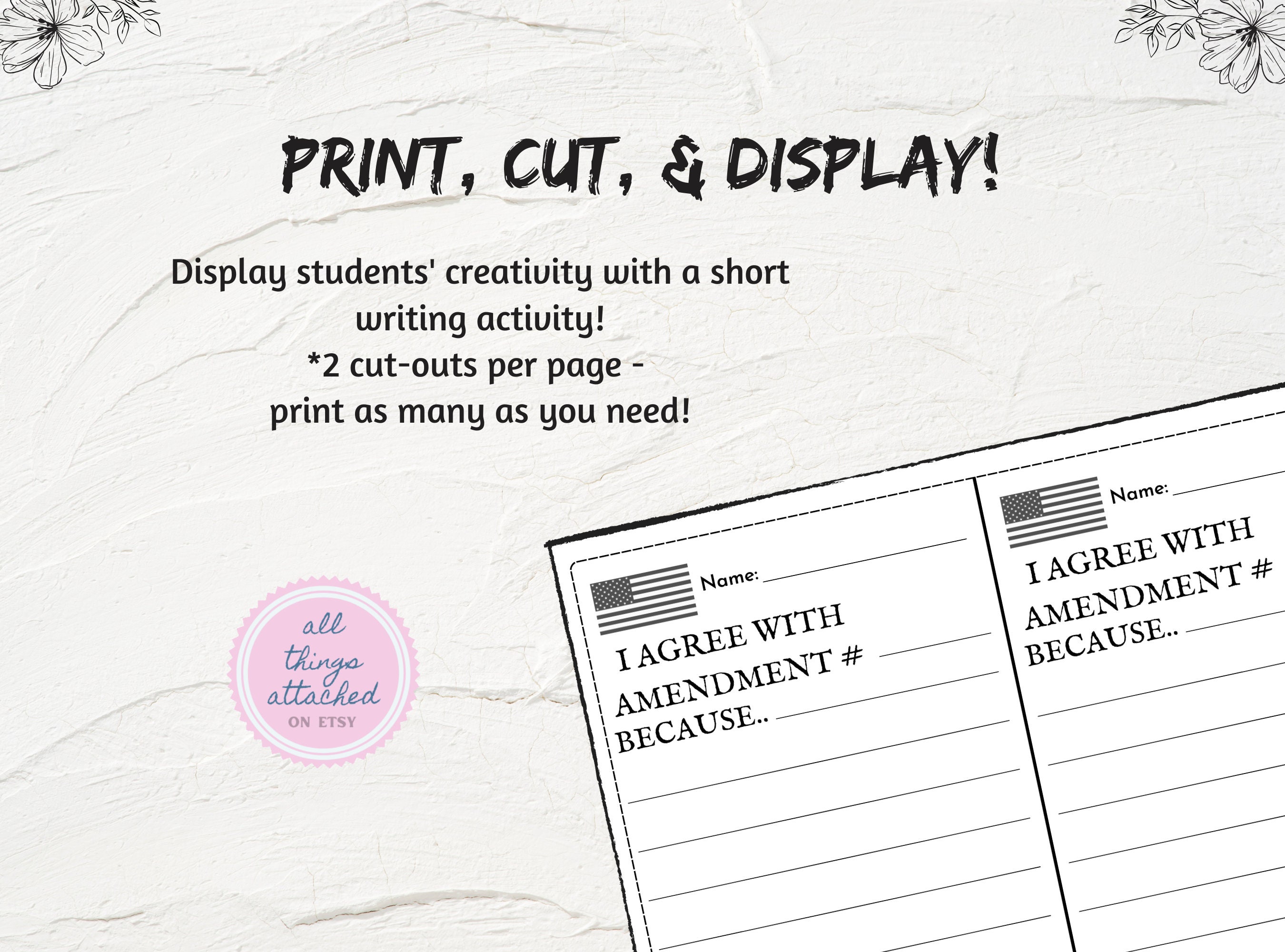 Constitution Bulletin Board Idea | Printable Bill of Rights Bulletin ...