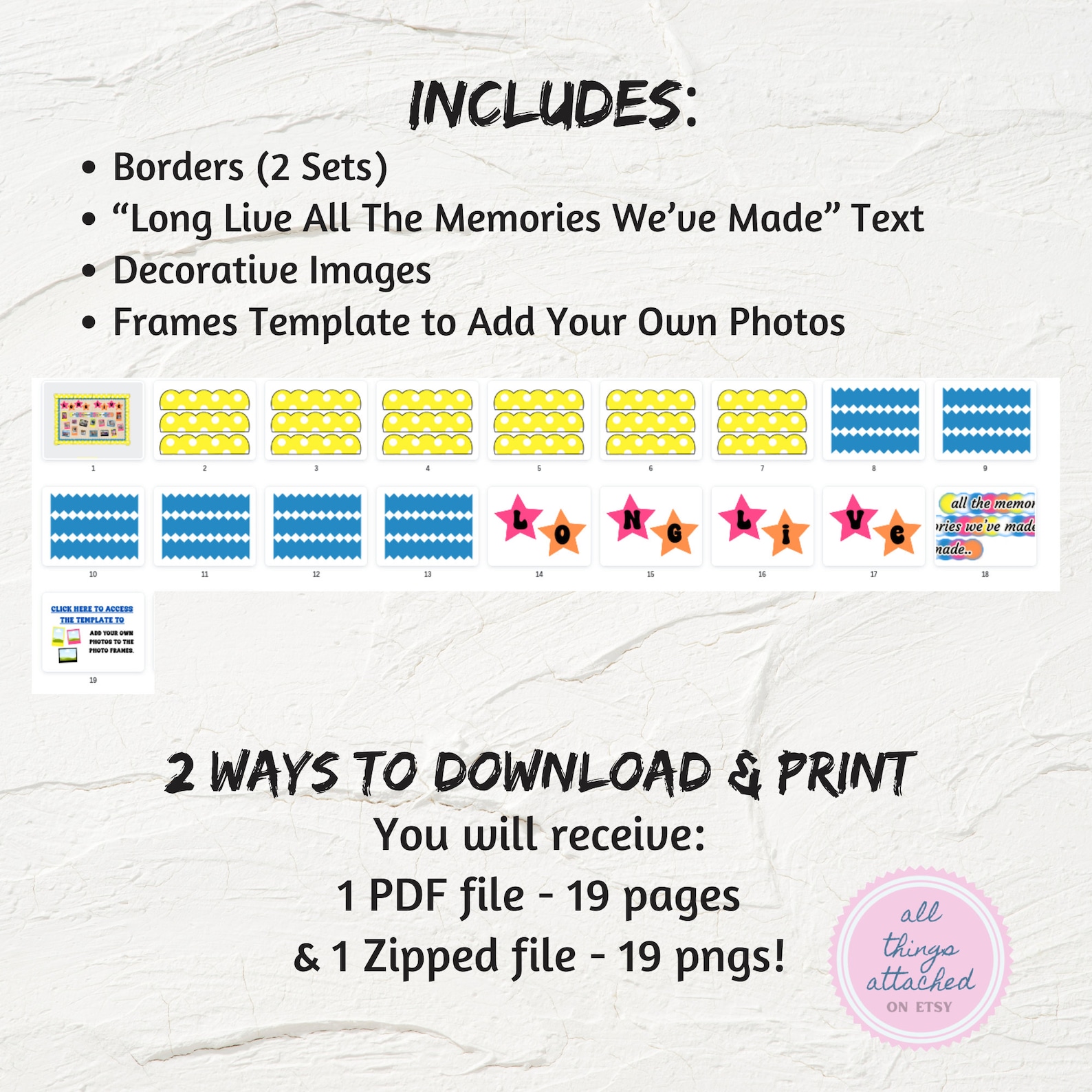 Class Memories Bulletin Board Set | Printable Bulletin Board Kit for ...