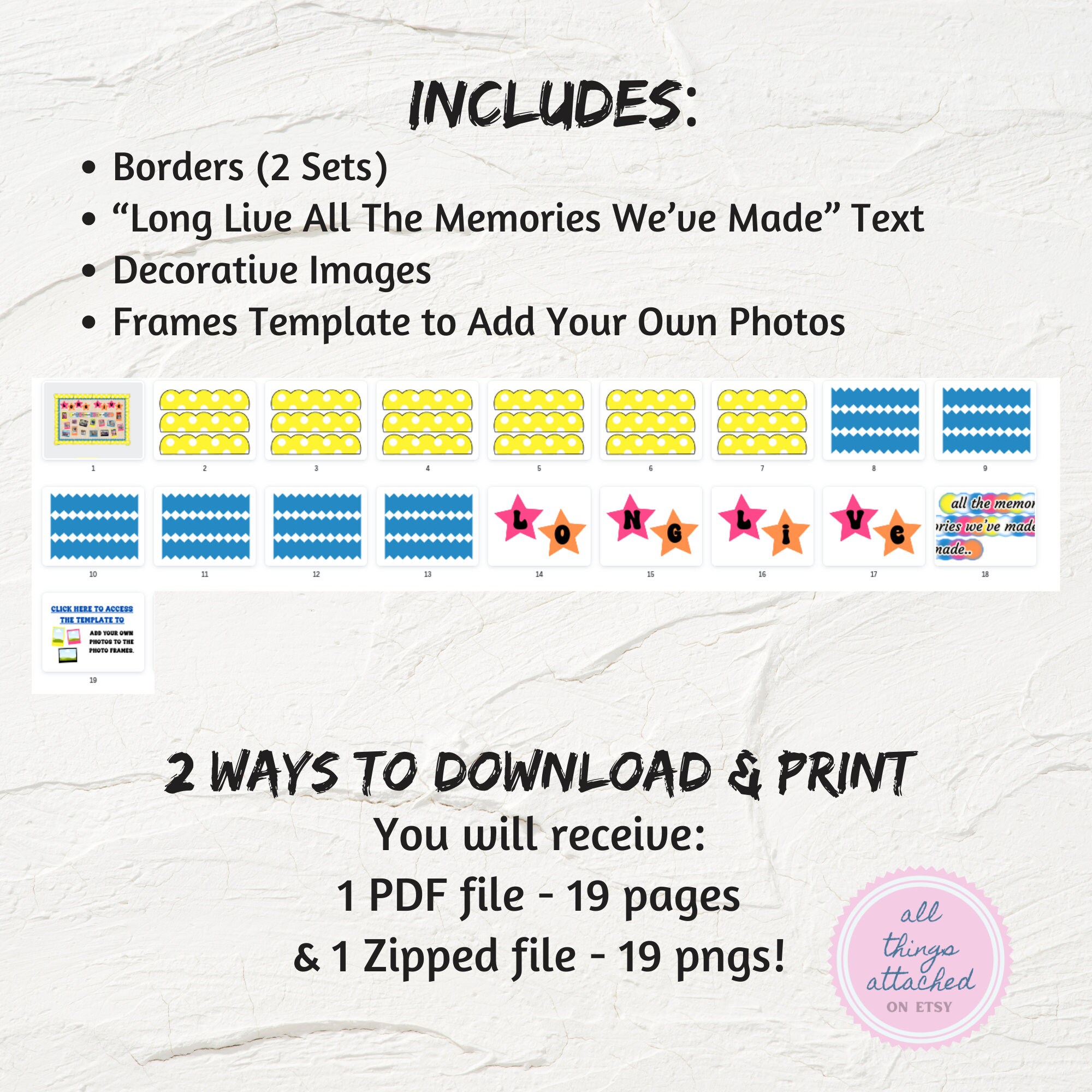 Class Memories Bulletin Board Set | Printable Bulletin Board Kit for ...