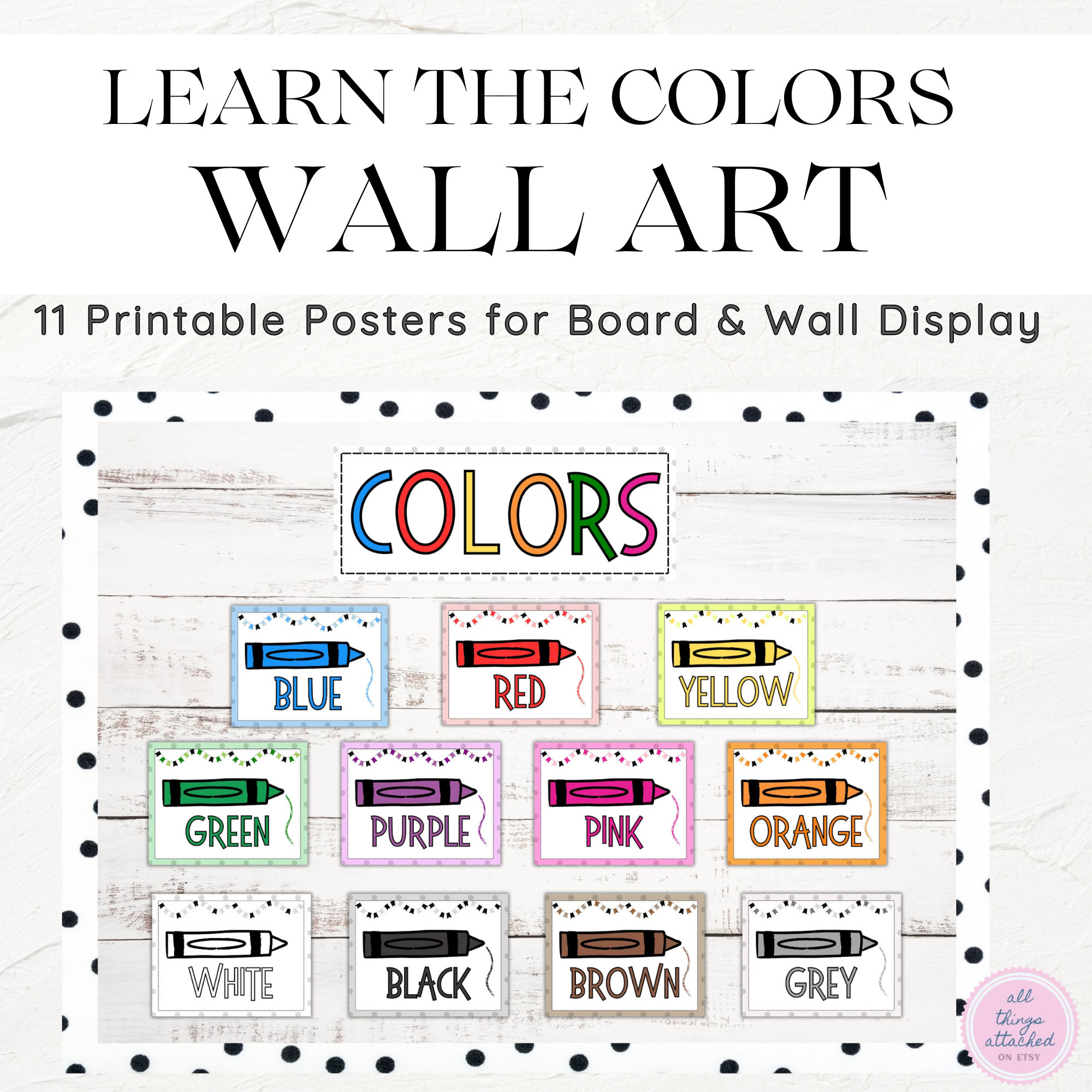 Classroom Color Posters | Printable Preschool Classroom Decor | Primary ...