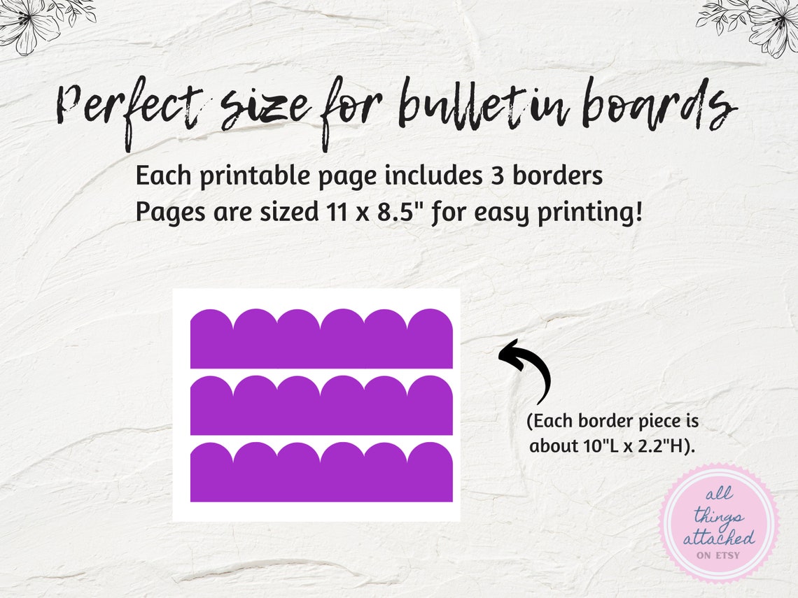 Bulletin Board Borders | Plain Colors | Printable Bulletin Board Trim ...