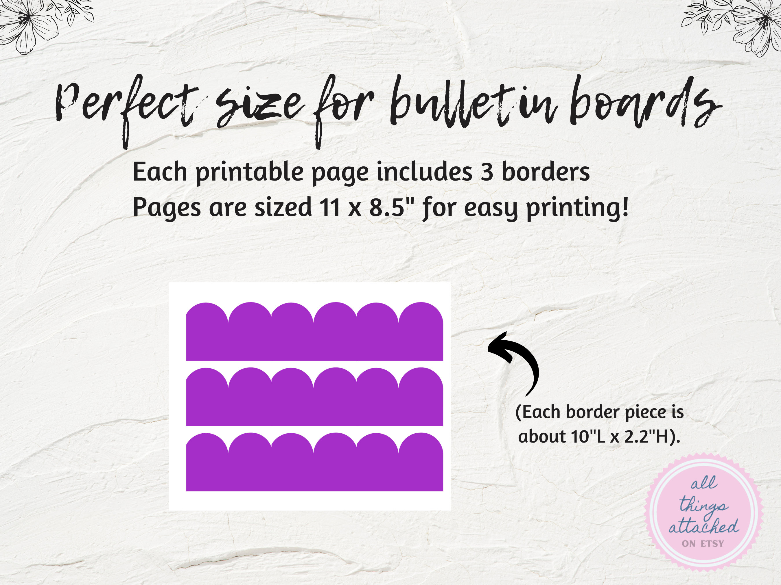Bulletin Board Borders | Plain Colors | Printable Bulletin Board Trim ...