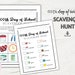 100th Day of School Scavenger Hunt | Printable Scavenger Hunt | 100th ...