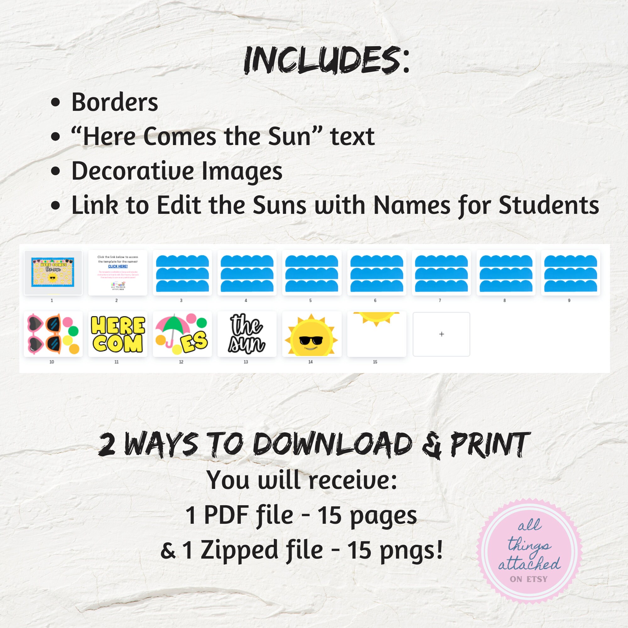 Summer Bulletin Board | Printable Beginning of the Year Bulletin Board ...